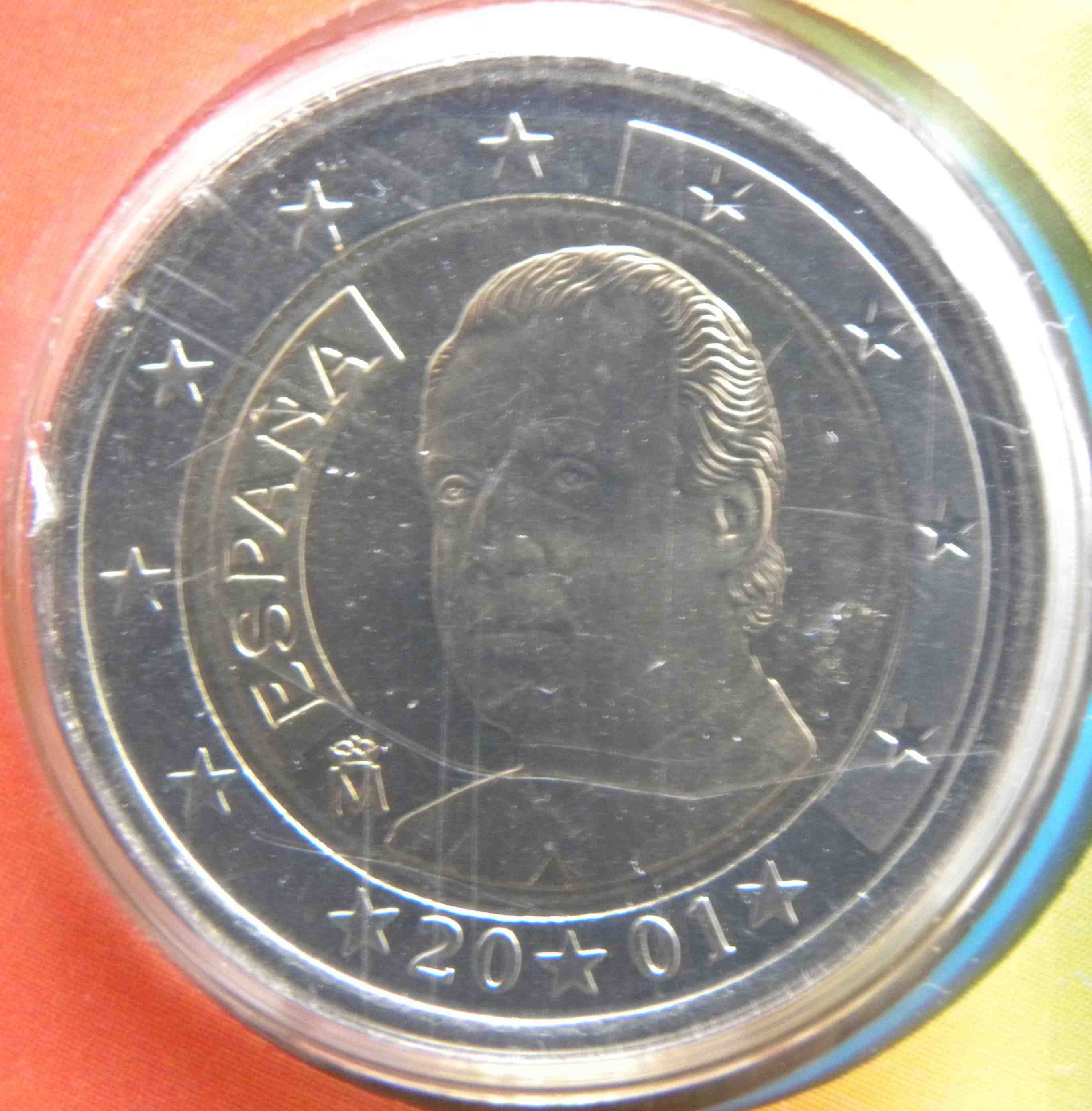 2 Euro Spanien 2001 Fehlpragung