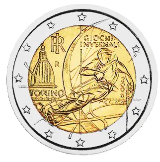 Italien 2 Euro Münze - XX. Olympische Winterspiele in Turin 2006 - euro ...