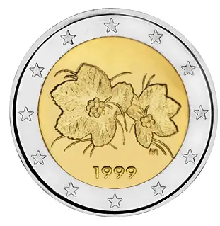 2 Euro Blume 1999