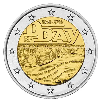 2 Euro Munze D Day
