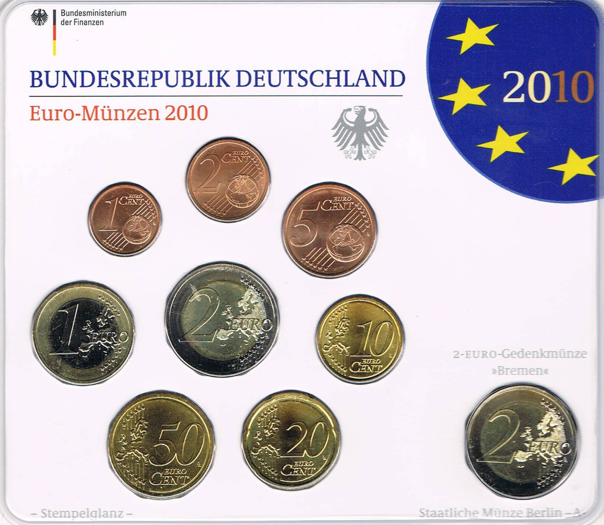 Deutschland Euro Kursmünzensätze 2010 ᐅ Wert, Infos und Bilder bei euro ...