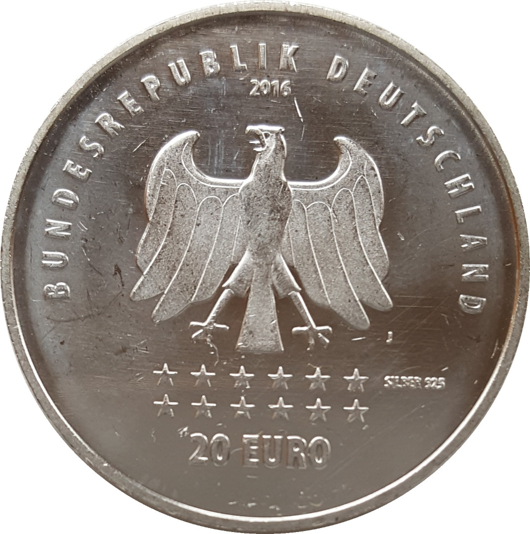 Deutschland 20 Euro Silberm nze 175 Jahre Deutschlandlied 2016